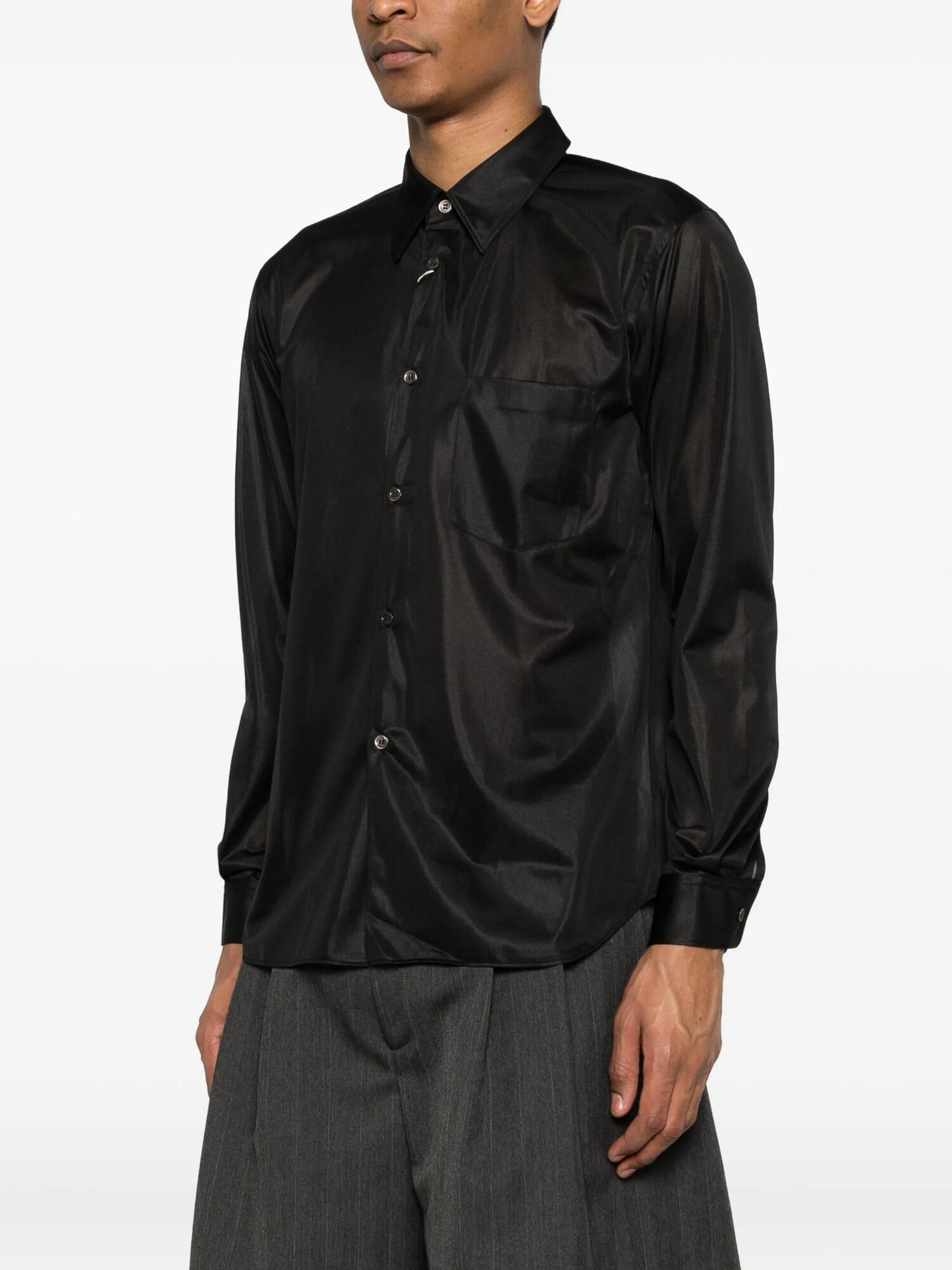 Рубашка COMME des GARCONS Chest-pocket shirt, размер M, черный — фото 1