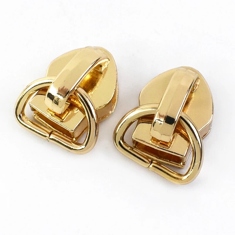 Металлические бегунчики для молнии Meetee 5#, 20/50 шт LightGold-ForNylon, 50Pcs