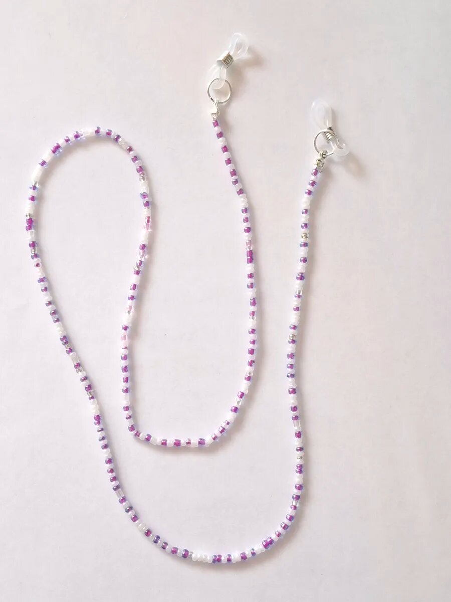 Цепочка для очков из бисера, держатель - 1 шт