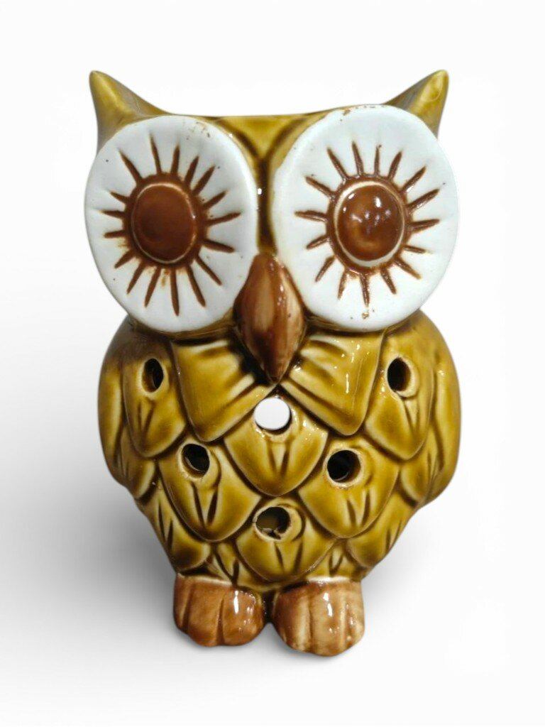 Аромалампа сова N315-35 коричневая (керамика, 13 см.), 1 шт.