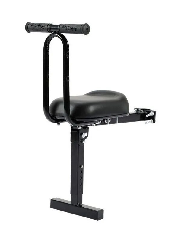 Детское сиденье для электросамоката BabyBike, черного цвета, с ручкой, регулируемое