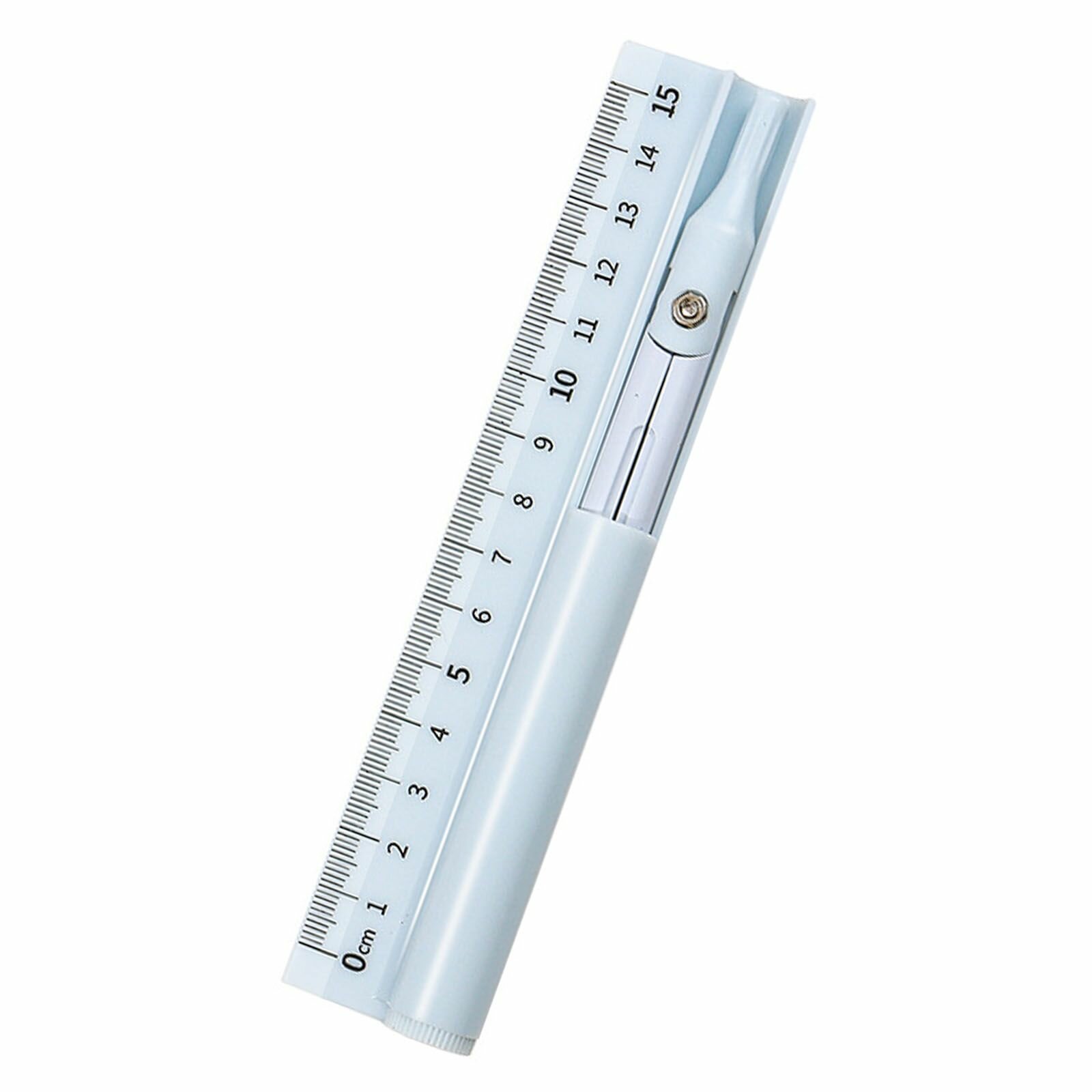 Трехкомпонентный набор: линейка циркуль и карандаш измерительный инструмент 15 см прямой