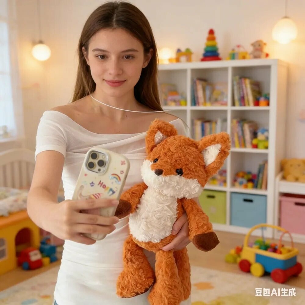 Плюшевые игрушки, кукла бегущая лиса, милый подарок на день рождения для девочки