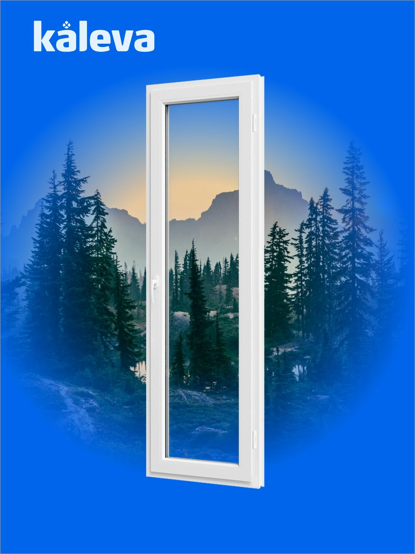 Балконная дверь ПВХ Kaleva 219х73 см одностворчатая правая однокамерный стеклопакет с энергосберегающим напылением