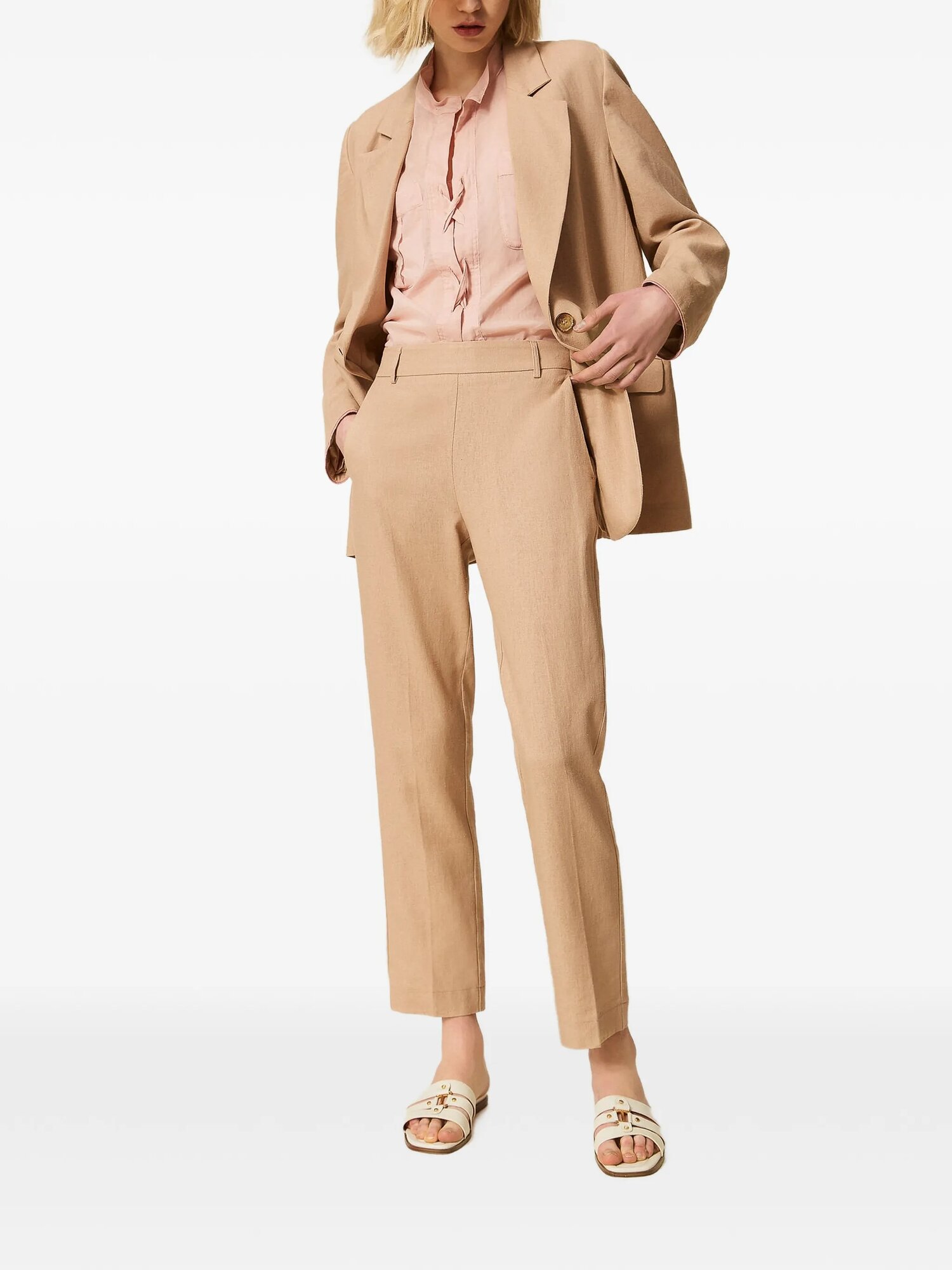 Брюки Twinset Milano Tapered trousers, размер 40, разноцветный — фото 1