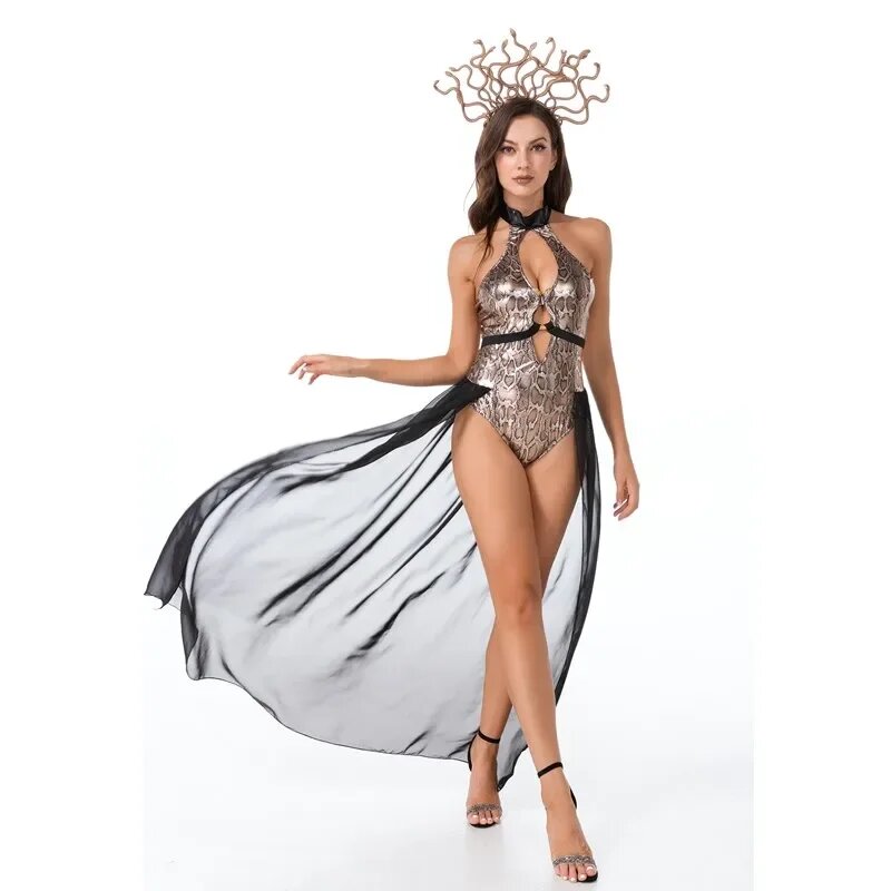 Греческая богиня Медуза платье M, Желтый, Gold