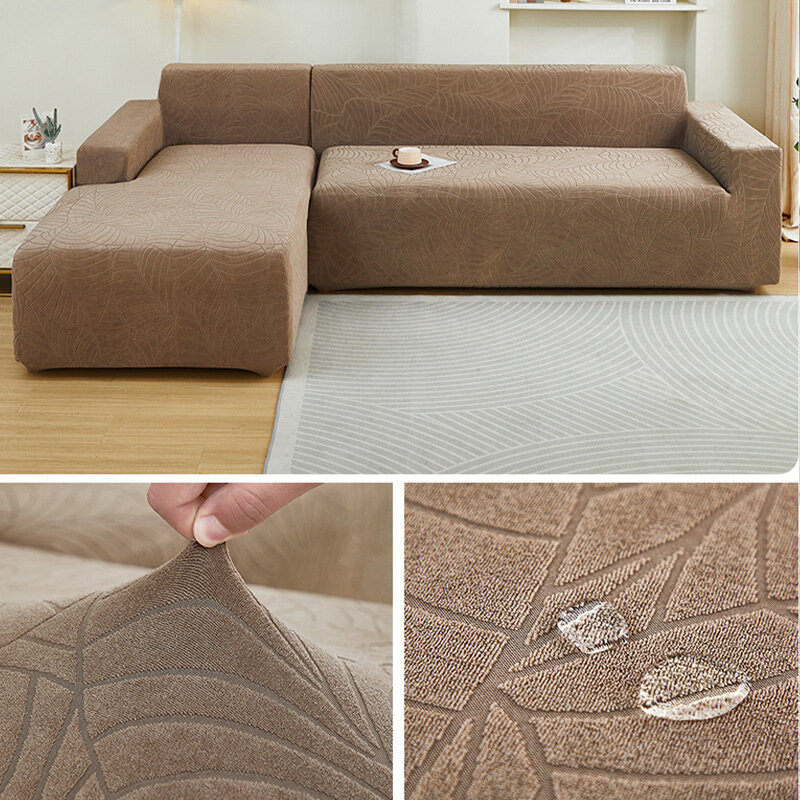 Водонепроницаемый универсальный чехол для дивана, подушка для дивана, ткань для чехла дивана, покрывало для дивана, трехместный диван с жаккардовым узором в виде листьев.