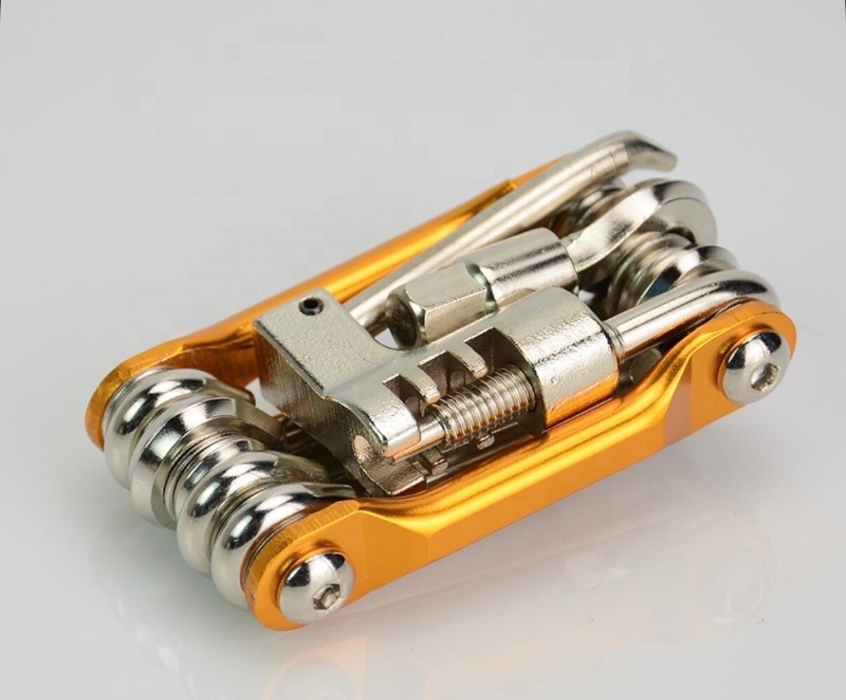 Мультитул велосипедный универсальный COMIRON TOOL 11в1, жёлтый