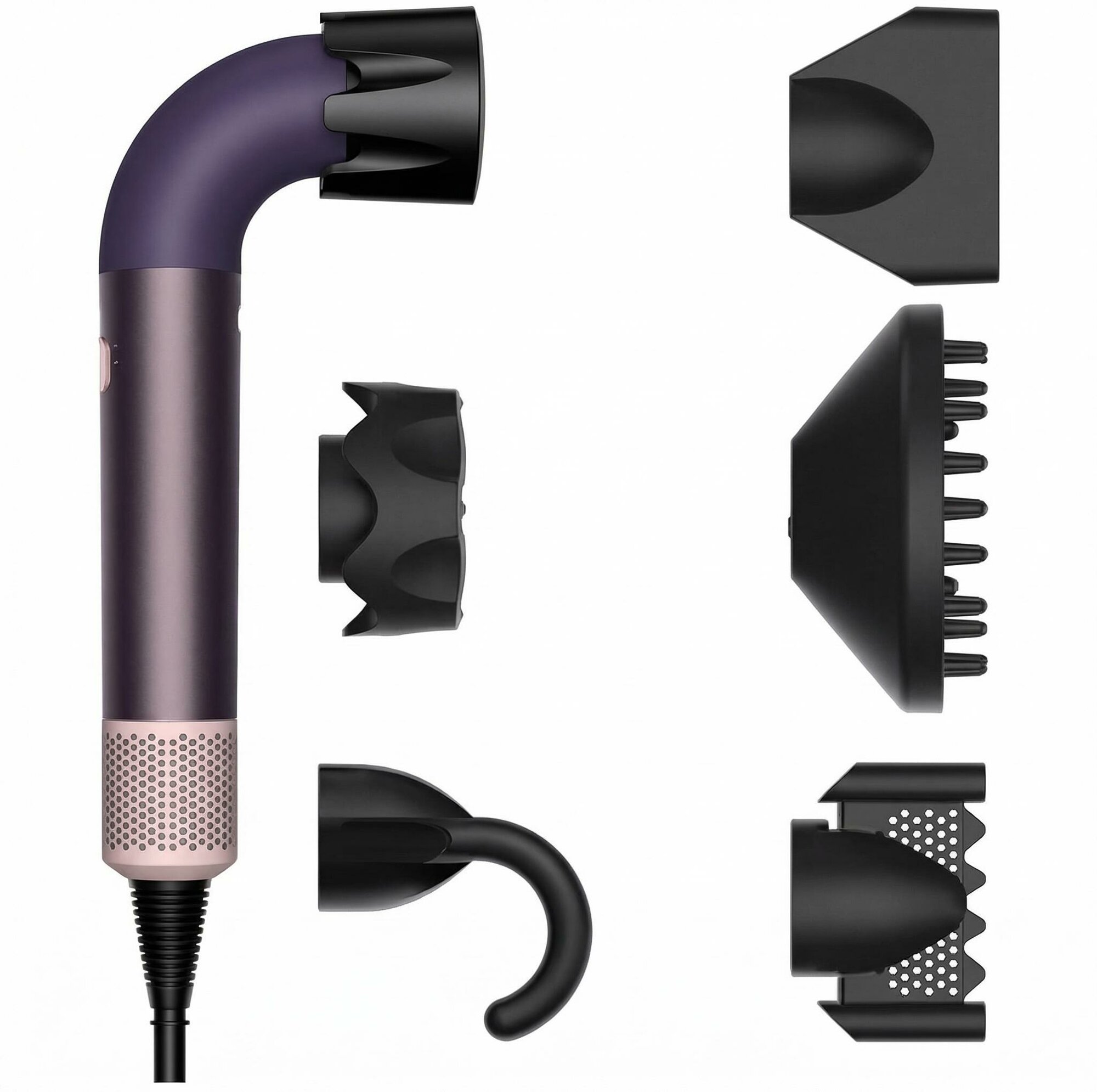 Фен для волос Beheart Hair Dryer X11 PRO EU (Насадок 6шт) Purple