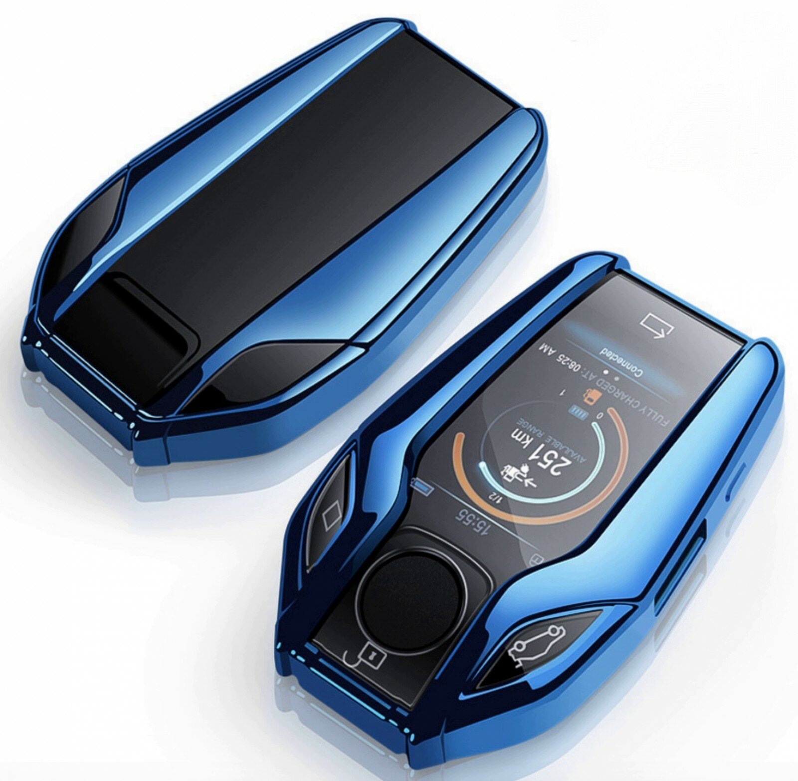 Защитный силиконовый чехол MyPads для смарт ключа BMW/MINI Display Key синий