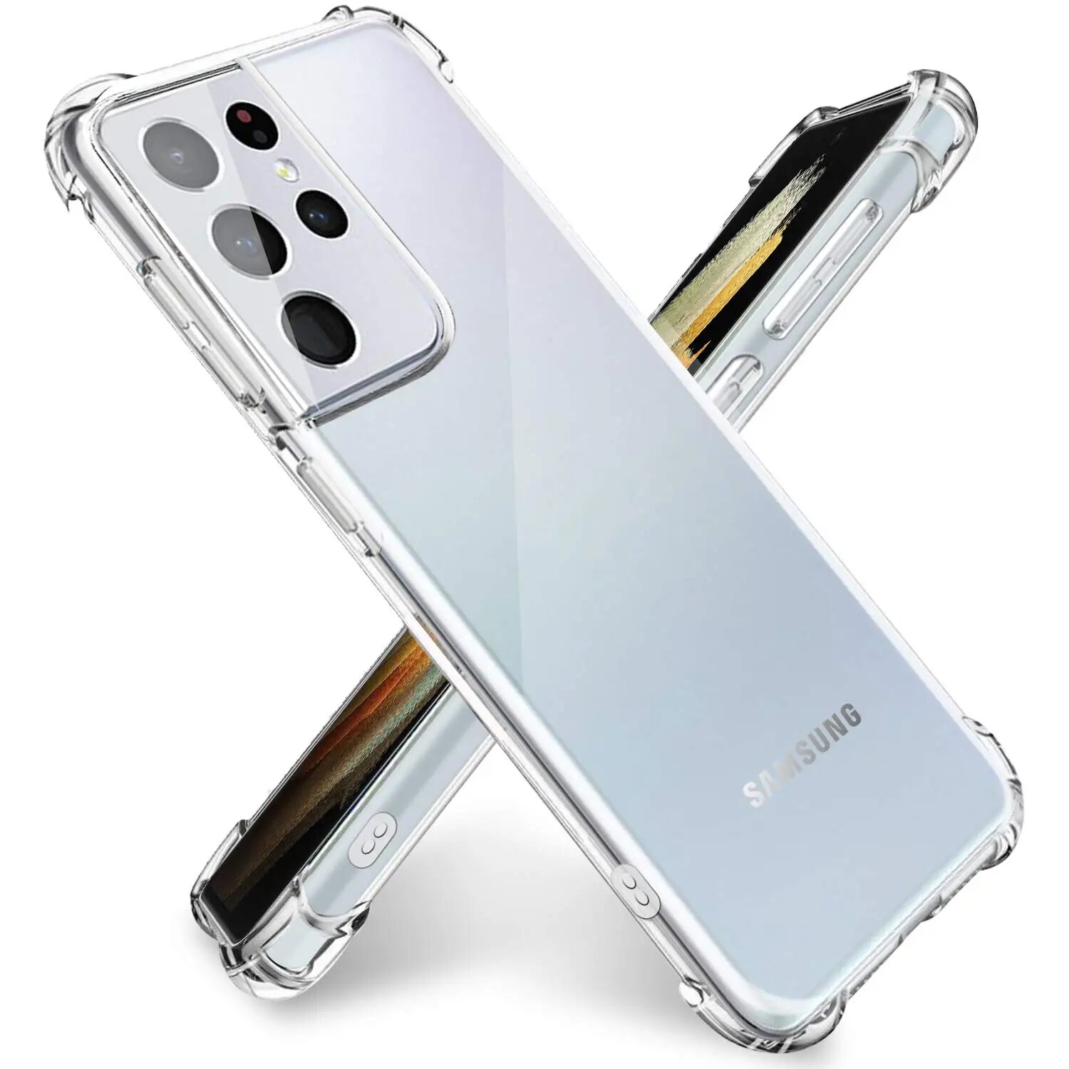 Прозрачный мягкий чехол из ТПУ для Samsung Galaxy S23 S24 S25, ультра противоударный силиконовый чехол для Samsung Galaxy S7 S8 S9 S10 Plus, чехол