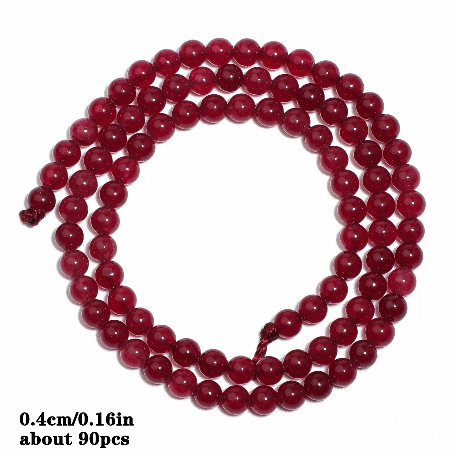 Бусины из красного халцедона Xilitata T 2-round 4mm