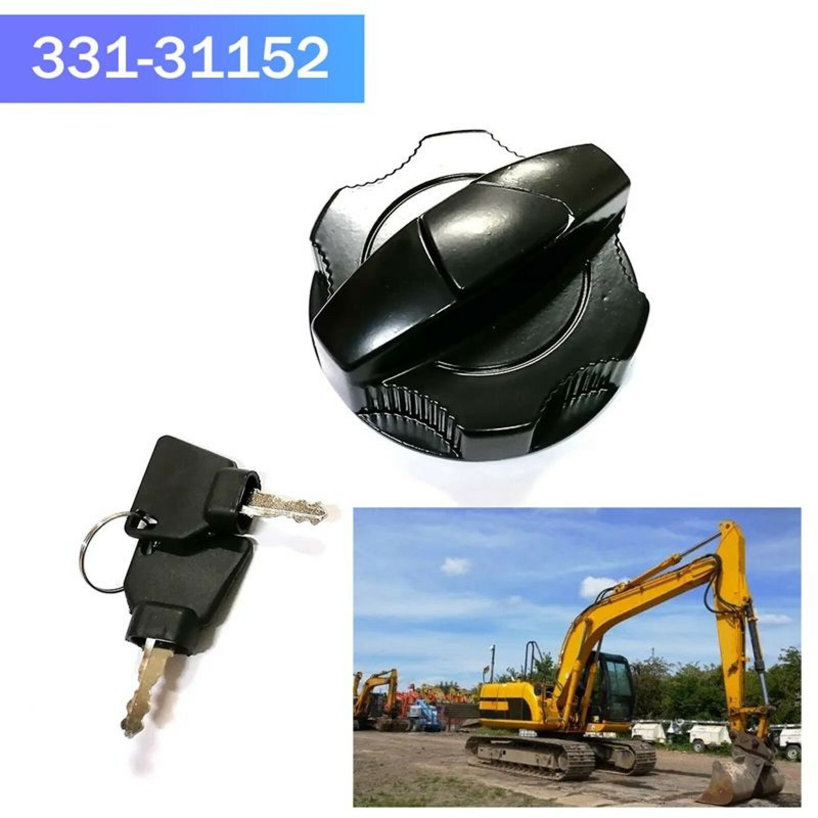 Крышка топливного бака MyPads с замком для экскаваторов JCB 3CX 130 160 220 145 460 210 200 240 360