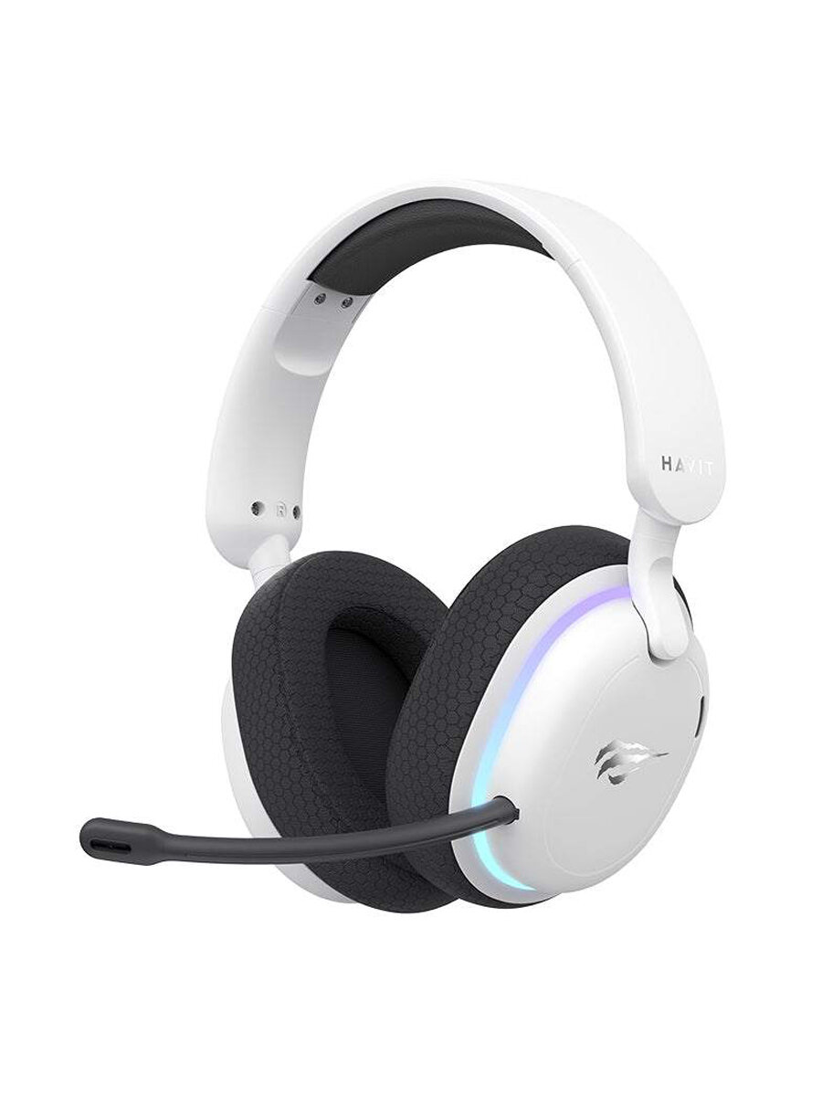Havit Gamenote Fuxi-H7, белый/черный, беспроводные игровые наушники