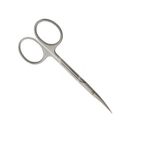 Ножницы Metzger CS-1/8, для кожи, изогнутые, матовые, серебристые, 11 см