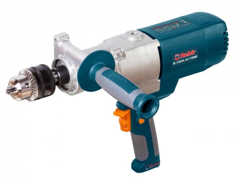 Дрель электрическая REBIR IE-1305А-16/1700 ER с доп. рукояткой