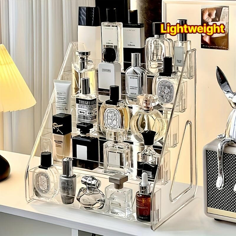 Подставка для духов и органайзер для косметики, 5-этажная прозрачная акриловая подставка, усиленная конструкция, для хранения парфюмерии и косметических средств на туалетном столике