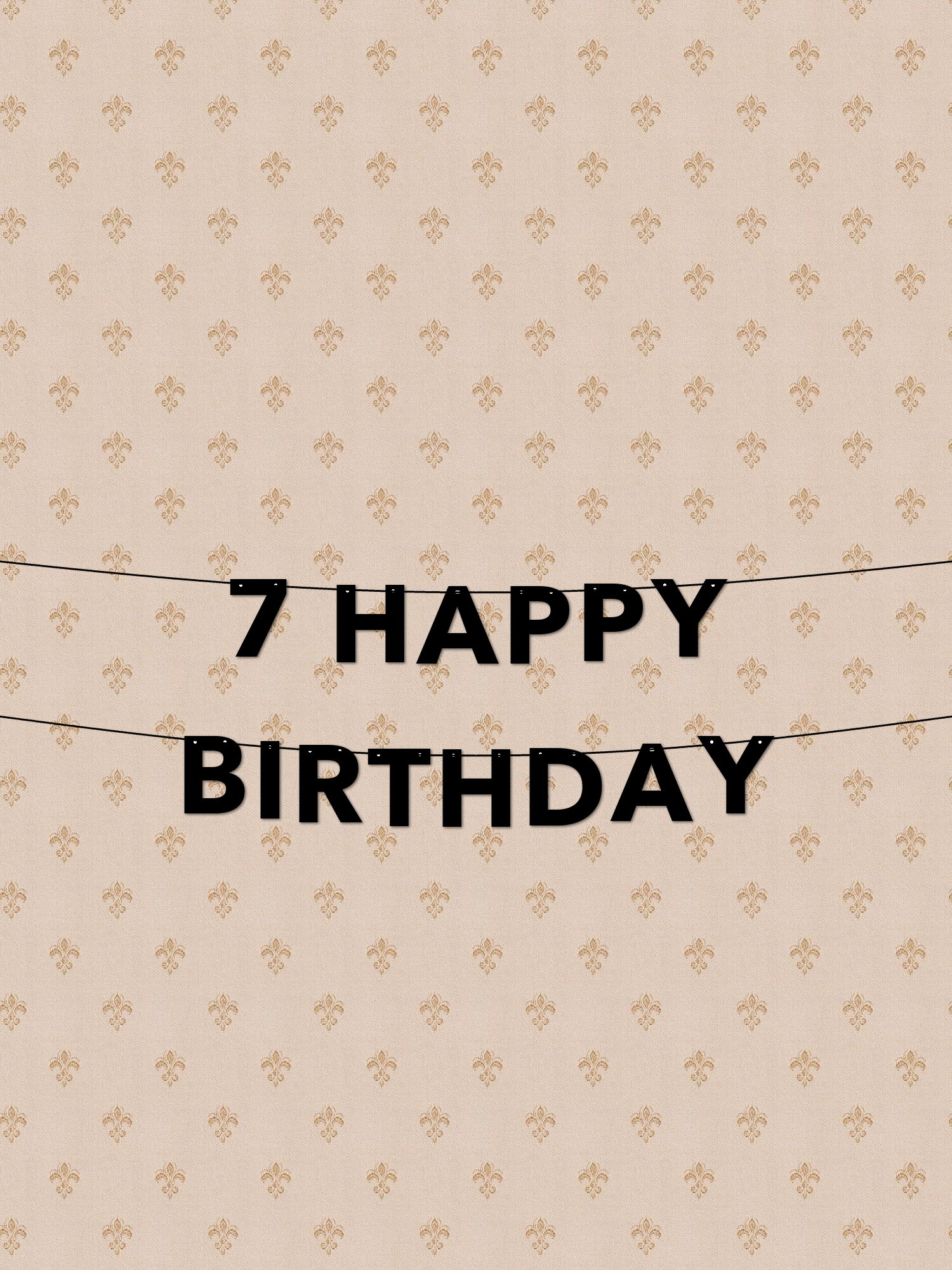 Картонная гирлянда из букв '7 happy birthday' - Яркий декор для праздников и фотосессий, высота букв 10 см, толщина 1 мм, идеально подходит для создания праздничной атмосферы!