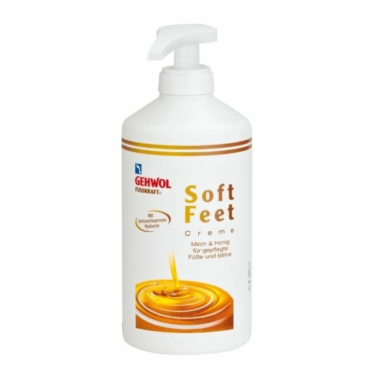Gehwol - Fusskraft Soft Feet Cream Milk and Honey Крем для ног с гиалуроновой кислотой Молоко и мед 500 мл