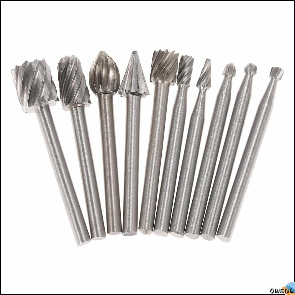 Стальные роторные буры, 10 штук 3 мм, для электрической шлифовки дерева и металлов, с высокой эффективностью