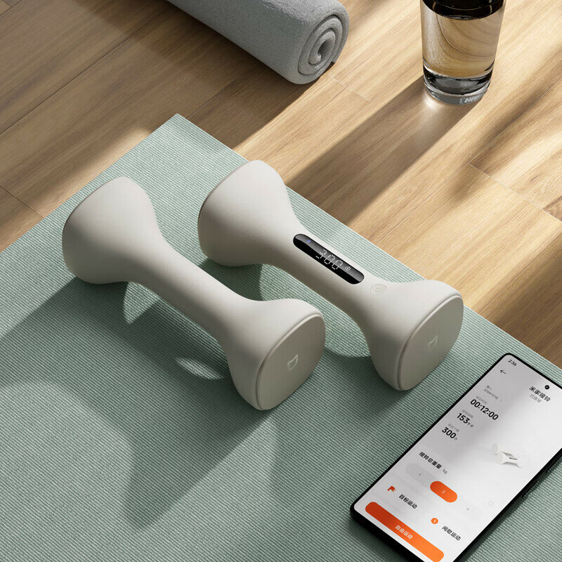 MIJIA Xiaomi Умные гантели для домашних тренировок универсальные, легкие, цвет туманно-голубой, 1 кг*2 Цвет：Гантели