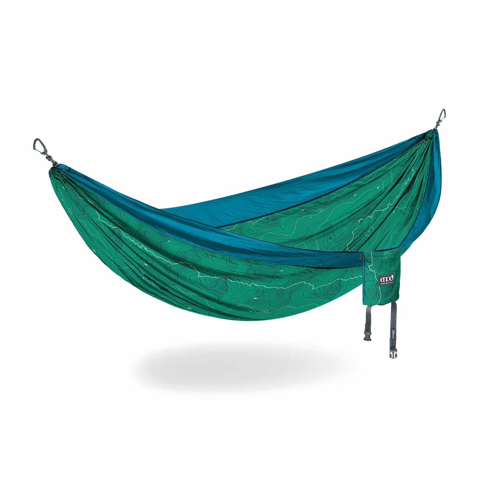 DECATHLON Гамак ENO DoubleNest Print Giving Back PCT, pct/teal, макс. нагрузка 200 кг, длина 274 см, ширина 203 см