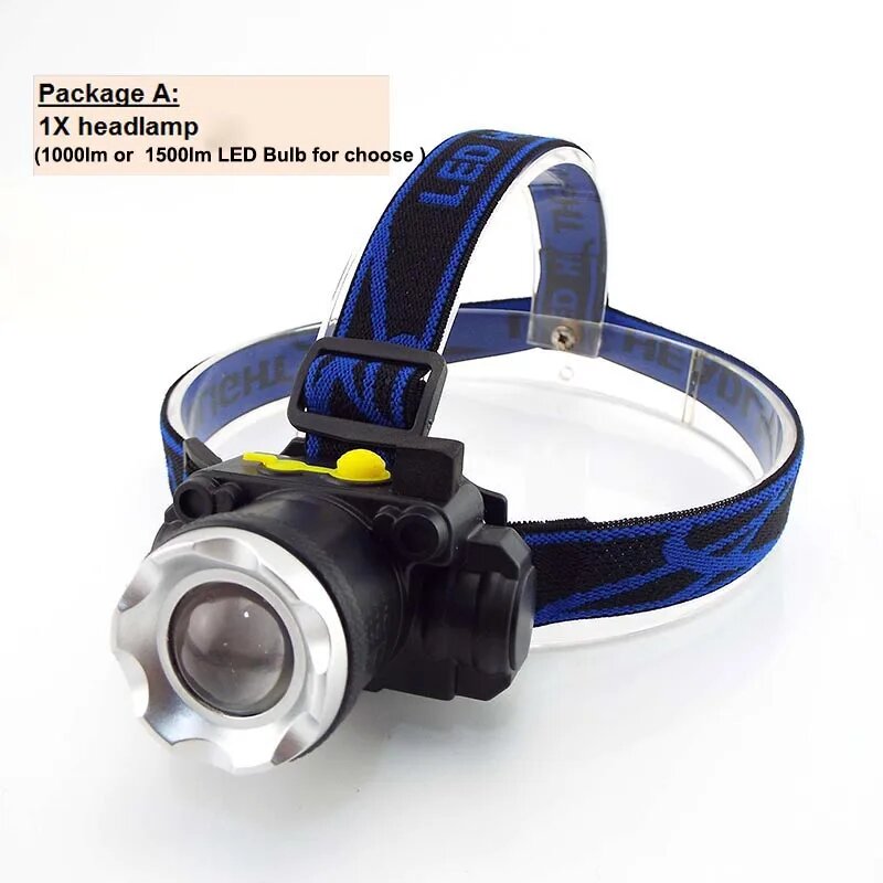 QvvCev налобный фонарь 1000 лм 1500lm LED, package A