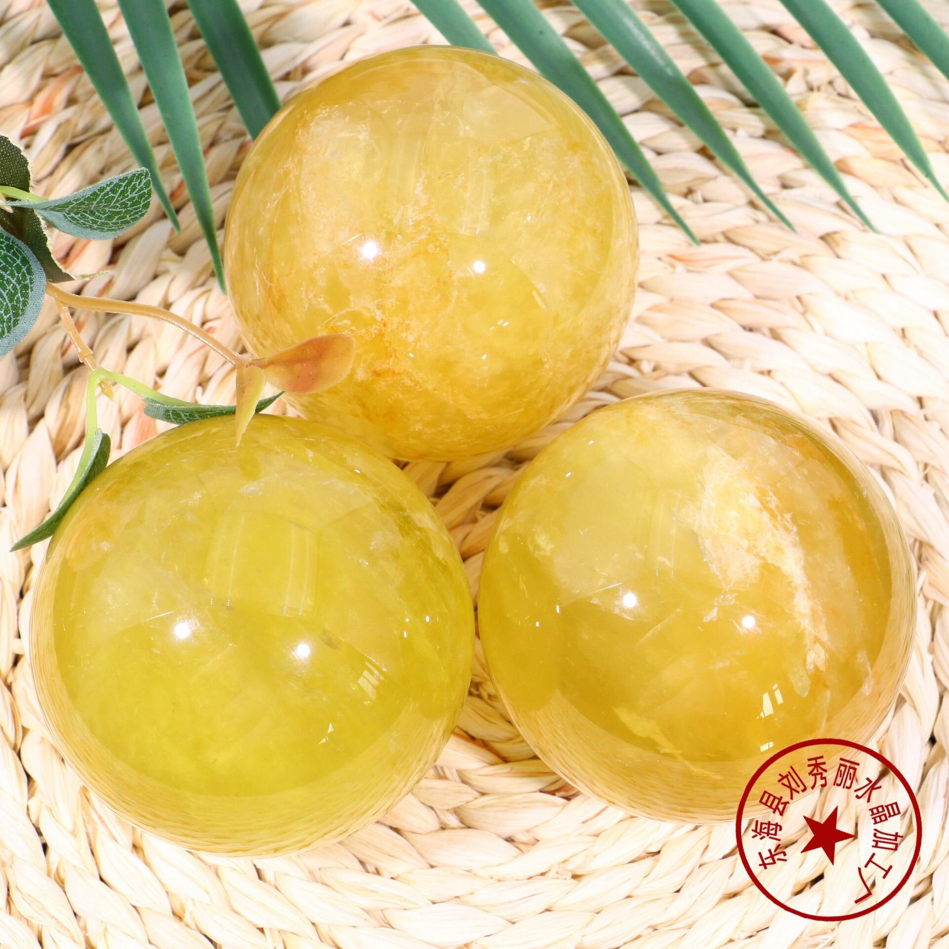 Натуральный желтый кристаллический шар, полированный необработанный камень, семизвездочная композиция, декоративное украшение для дома и офиса, оптовая продажа кристаллических изделий.