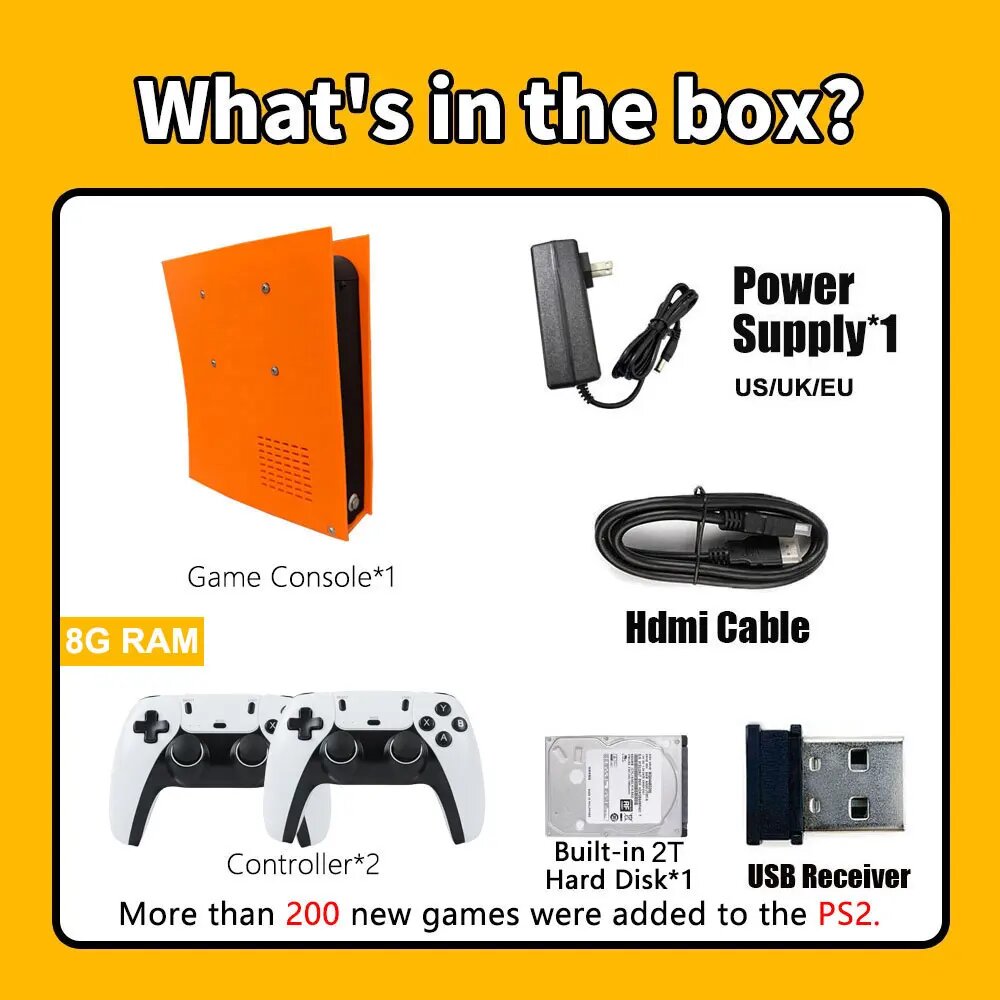 Игровая консоль M88 85000+ игр ЕС, 2T HDD BW