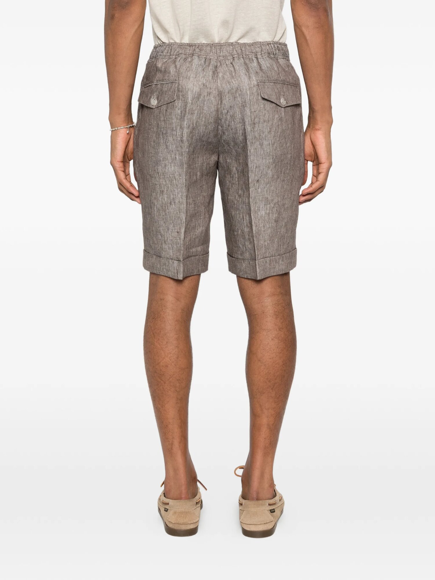 Шорты Barba Drawstring pleated shorts, размер 48, разноцветный — фото 1