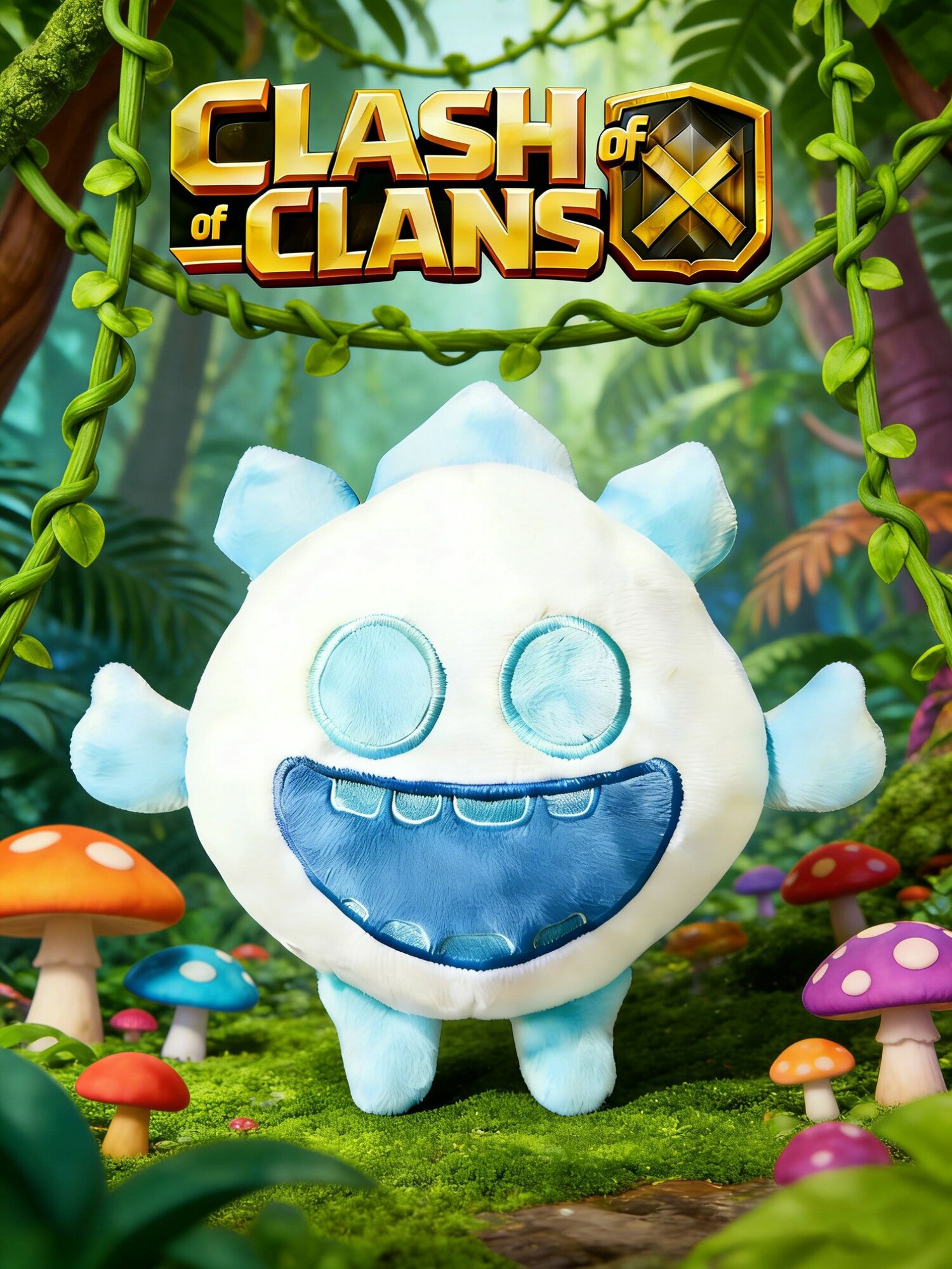 Мягкая игрушка Clash of Clans / Clash Royale: Ледяной дух (Ice Spirit), 9 см