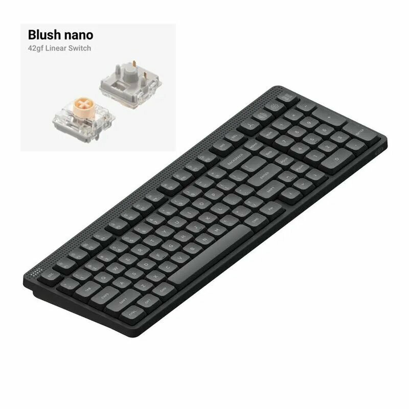 NuPhy Игровая клавиатура беспроводная Node100, (Blush nano), Английская раскладка, светло-бежевый, черный
