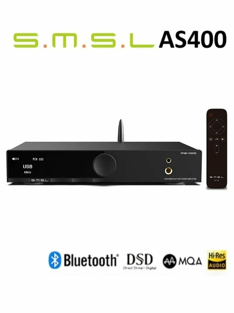 SMSL AS400 Усилитель Мощности Hi-Res DAC Для Наушников С Поддержкой Bluetooth USB Оптический Коаксиальный ММ Винил