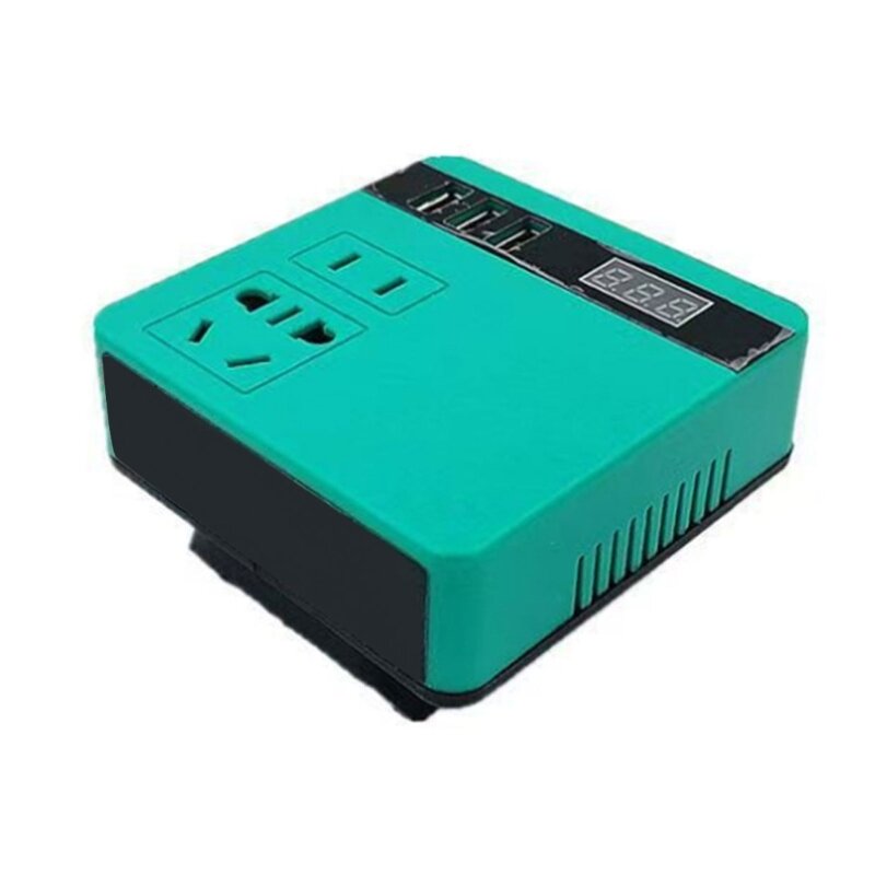 Адаптер Зарядного устройства с Инвертором от 18 В-21 В до 220 В с портом 3xUSB для смартфонов, Планшетов, вентилятора и лампы мощностью до 100 Вт