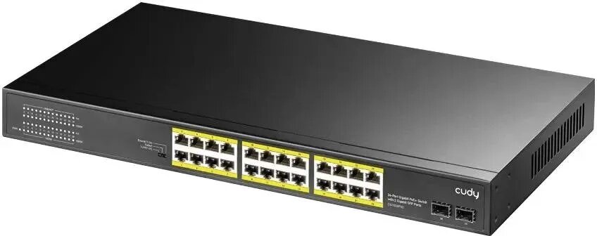 Коммутатор Cudy GS1028PS2 (L2) 24x1Gbит/с 2SFP 24PoE+ 300W неуправляемый