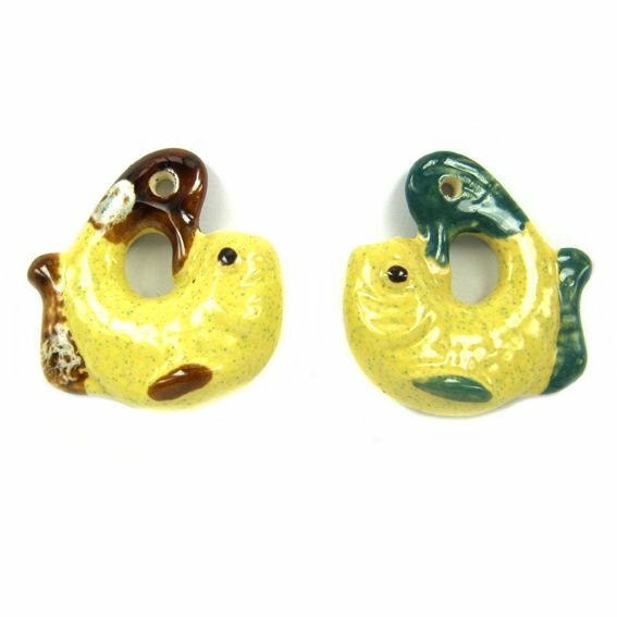 Аромакулон золотая рыбка керамический со шнурком, 1 шт.