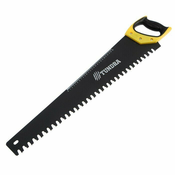 Ножовка по газобетону тундра, твердосплавные напайки, защитное покрытие, 700 мм