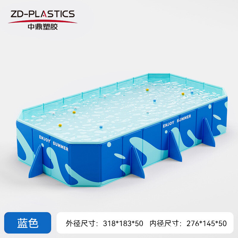 [2026] Детский домашний бассейн без надувных элементов, складной уличный бассейн с большим каркасом, семейный бассейн для малышей.