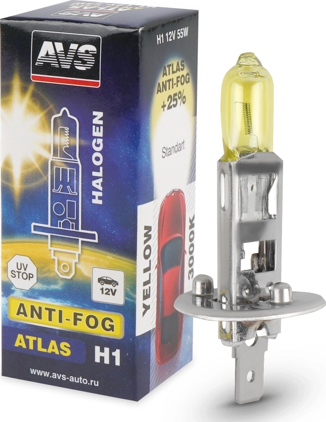 Галогенная лампа AVS ATLAS ANTI-FOG H1 (