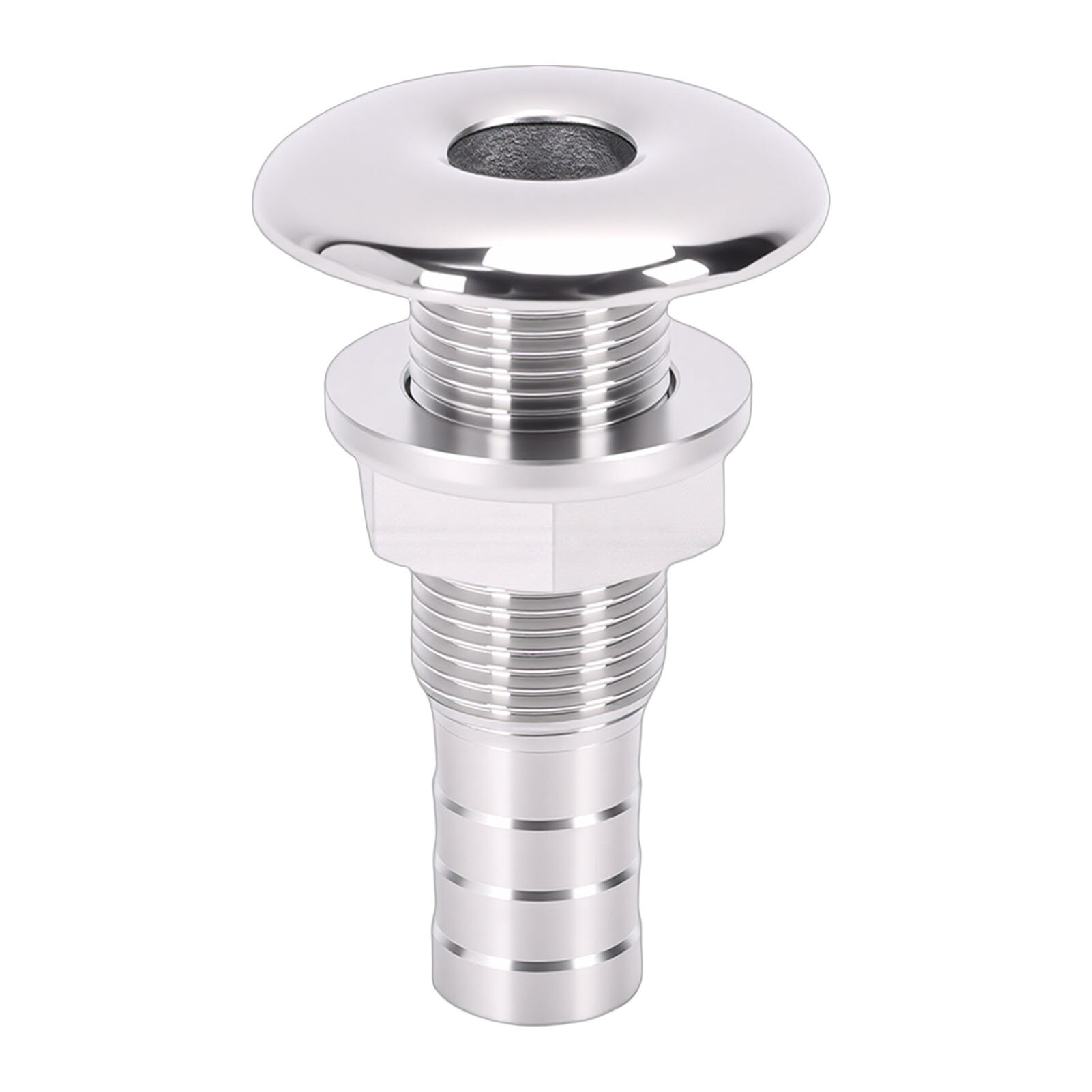 Соединительный фитинг с зазубринами из нержавеющей стали 316 для морского оборудования, резьба 3/8 дюйма, без прокладки.