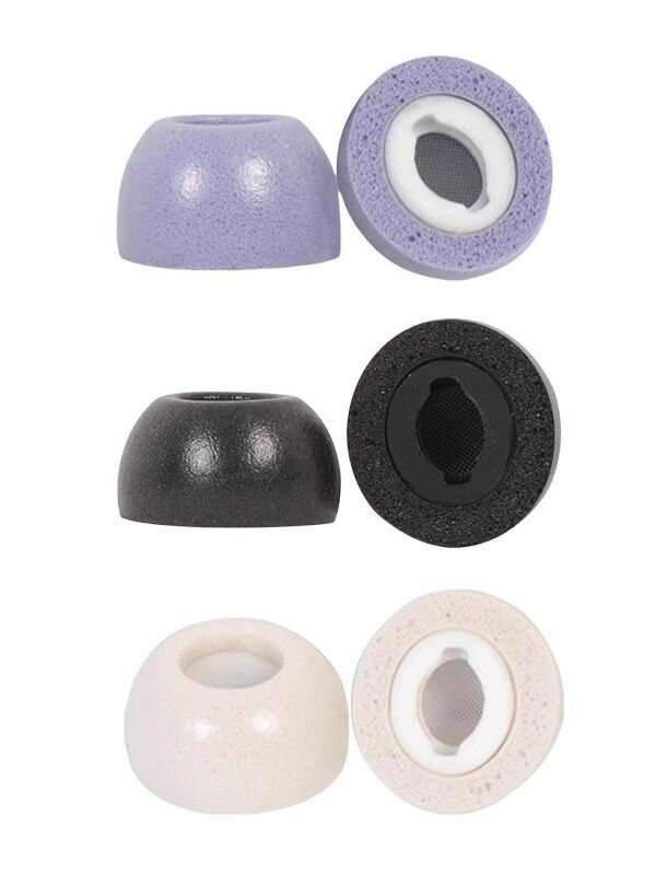 Пенные амбушюры для беспроводных наушников Xiaomi Redmi Buds 6Pro, с сеткой,(3 пары, S M L)