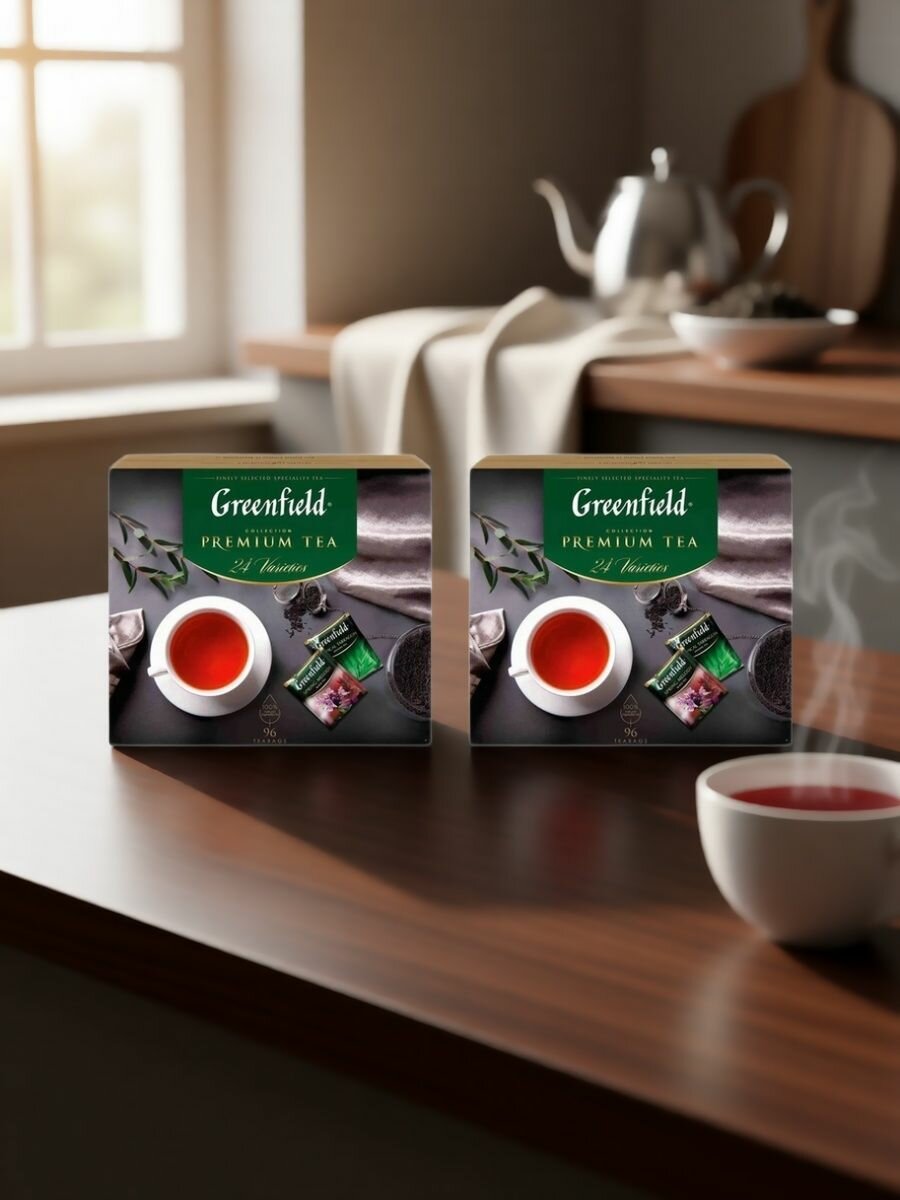 Набор чая GREENFIELD Коллекция чая и чайных напитков в пакетиках 24 вида (96 шт) х 2 шт