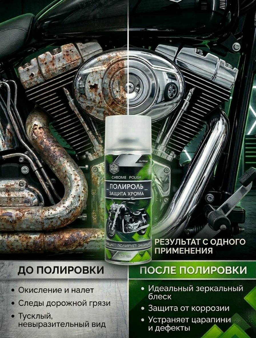 Полироль защита Хрома 520мл
