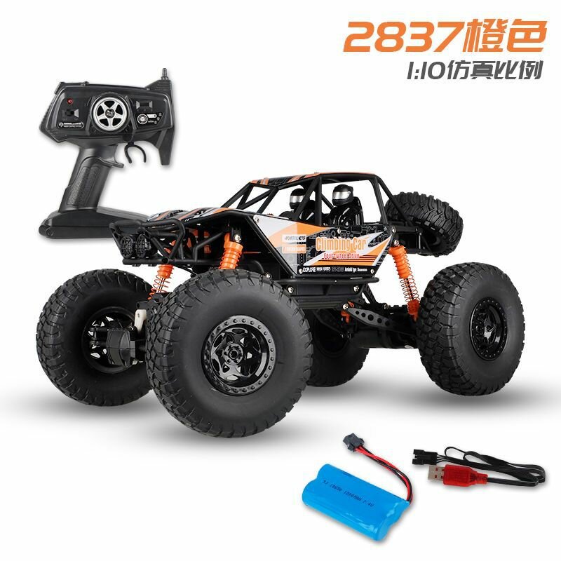 RC внедорожный трактор 1:10 в оранжевом цвете для детей