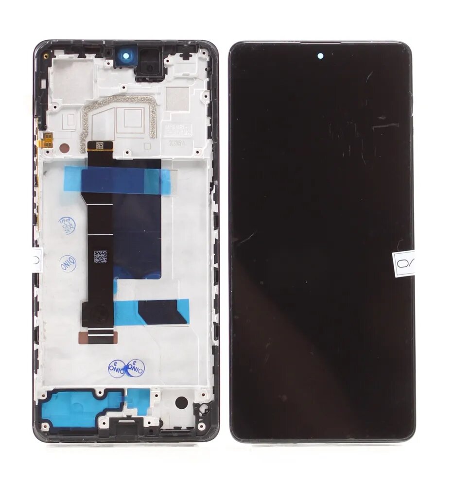 Дисплей для Xiaomi Poco X5 Pro 5G, Redmi Note 12 Pro 5G (22101320G, 22101316C) в рамке Черный OLED (Original New)