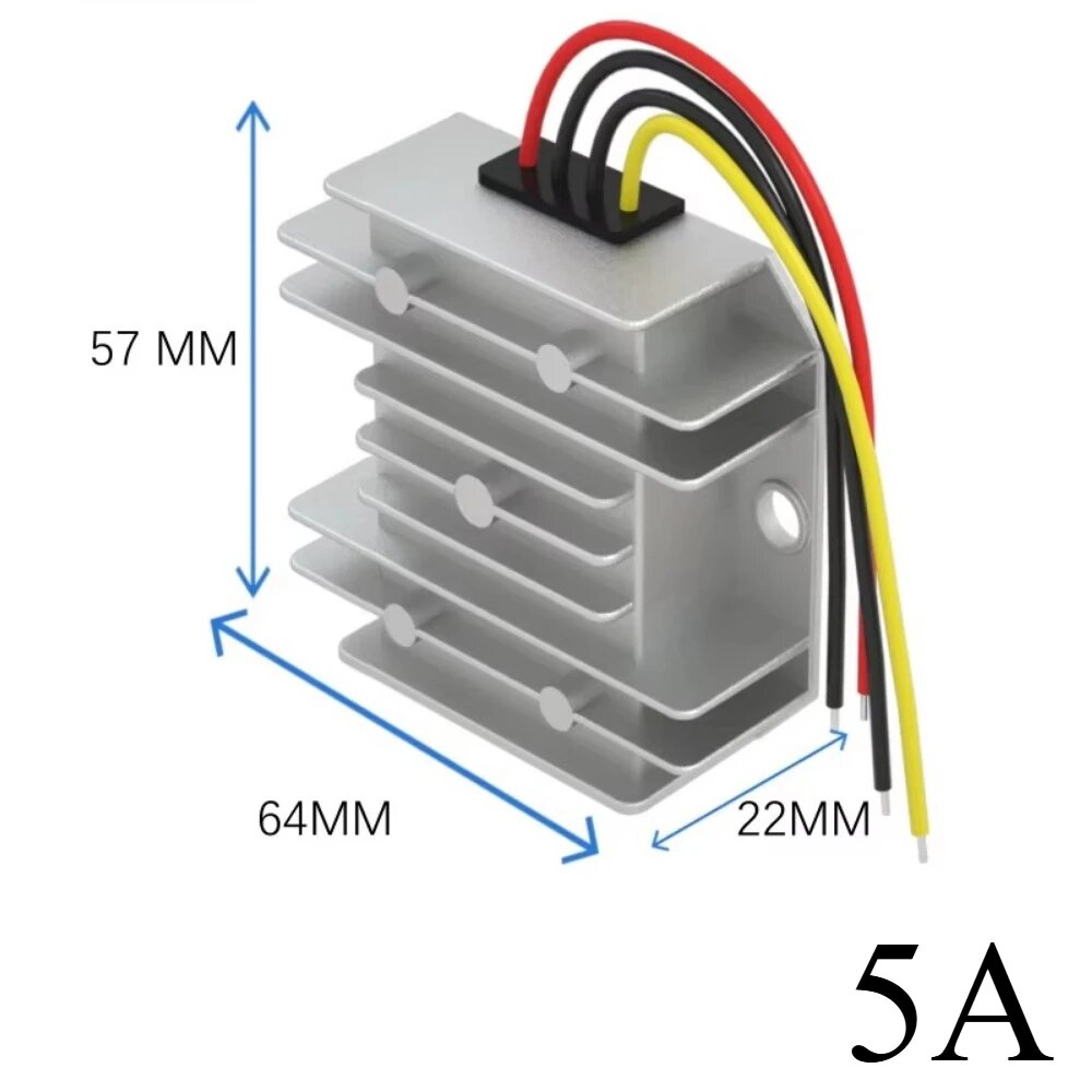 DC-DC Конвертер 12V, 5A, 57x64x22 мм