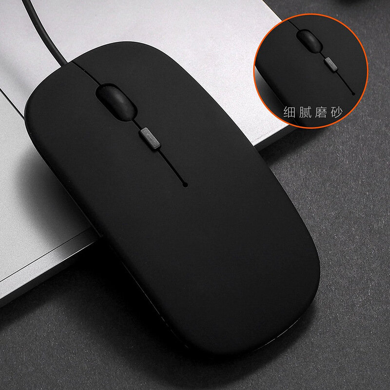 US B Проводная тихая мышь с Type-C USB для ПК ноутбука и смартфона бизнес-подарок Цвет：Черный матовый Type-C