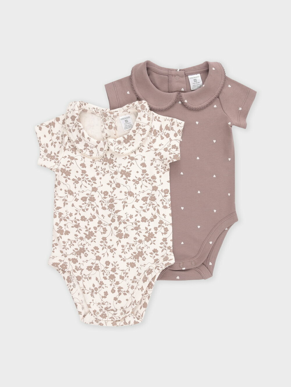 Боди К 6540-2уп/капучино Н054,молочный Н107, комплект из 2 шт.