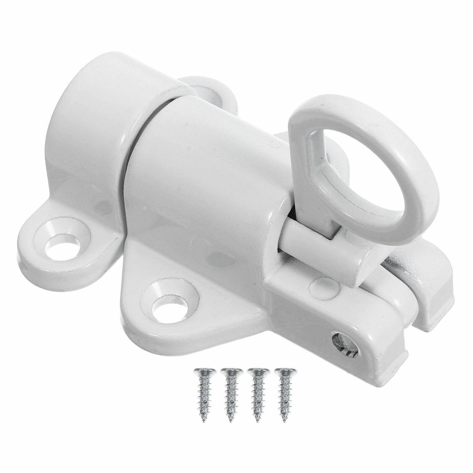 Белый алюминиевый дверной фиксатор с пружинным механизмом для чердачных люков
