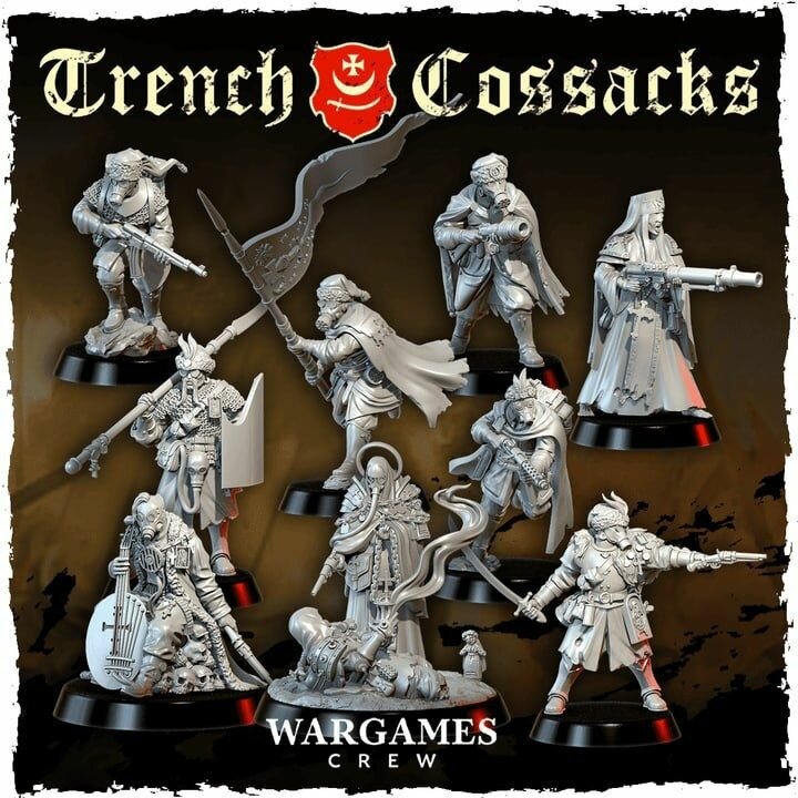 Миниатюра Warhammer Trench Cossacks/New Antioch/Command & Specialists
